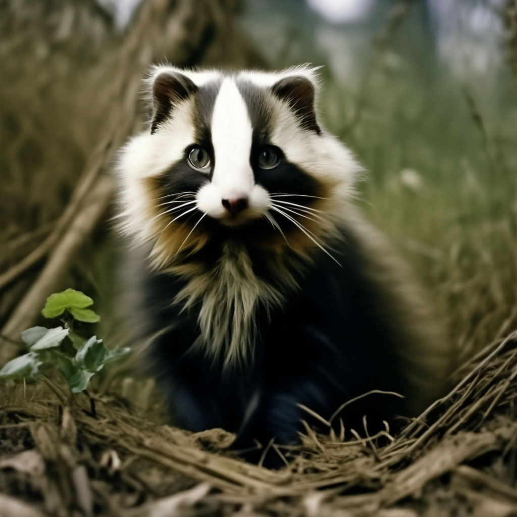 "Cat-badger" — image created in Shedevrum