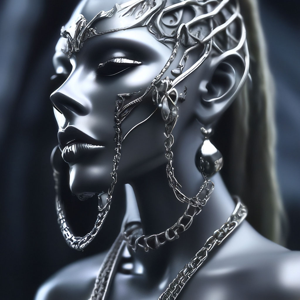 "Alien face jewelry - Lip ring and clip. A set of earrings. Facial ...