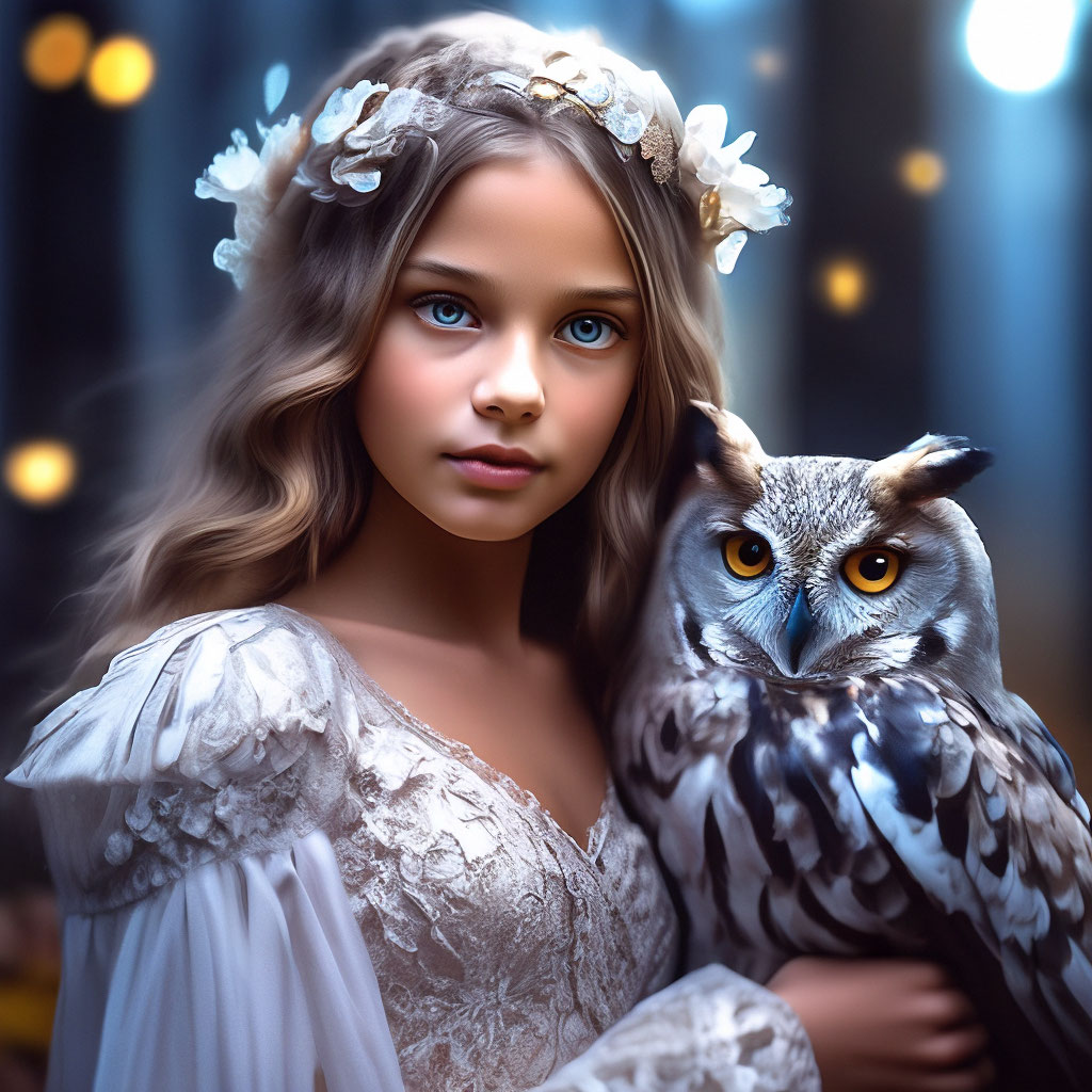 "Hyperrealism, beautiful, spectacular, fashionable, owl with a ...