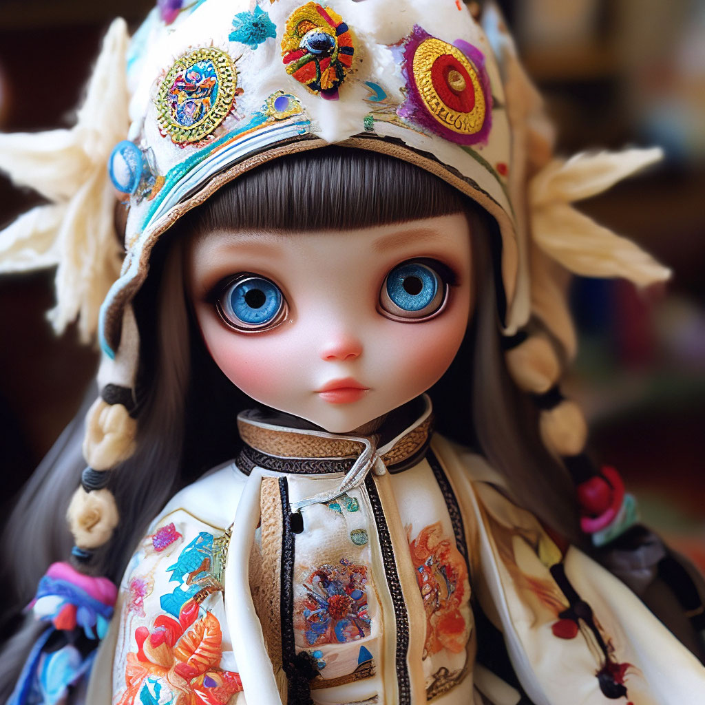 "BJD doll, enchanted dolls , embroidered outfit articulated doll ...
