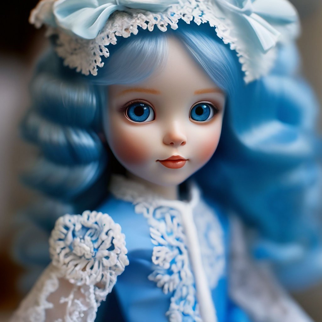 "Hyperrealistic hyperdetally macro-shot porcelain doll Malvina is a ...