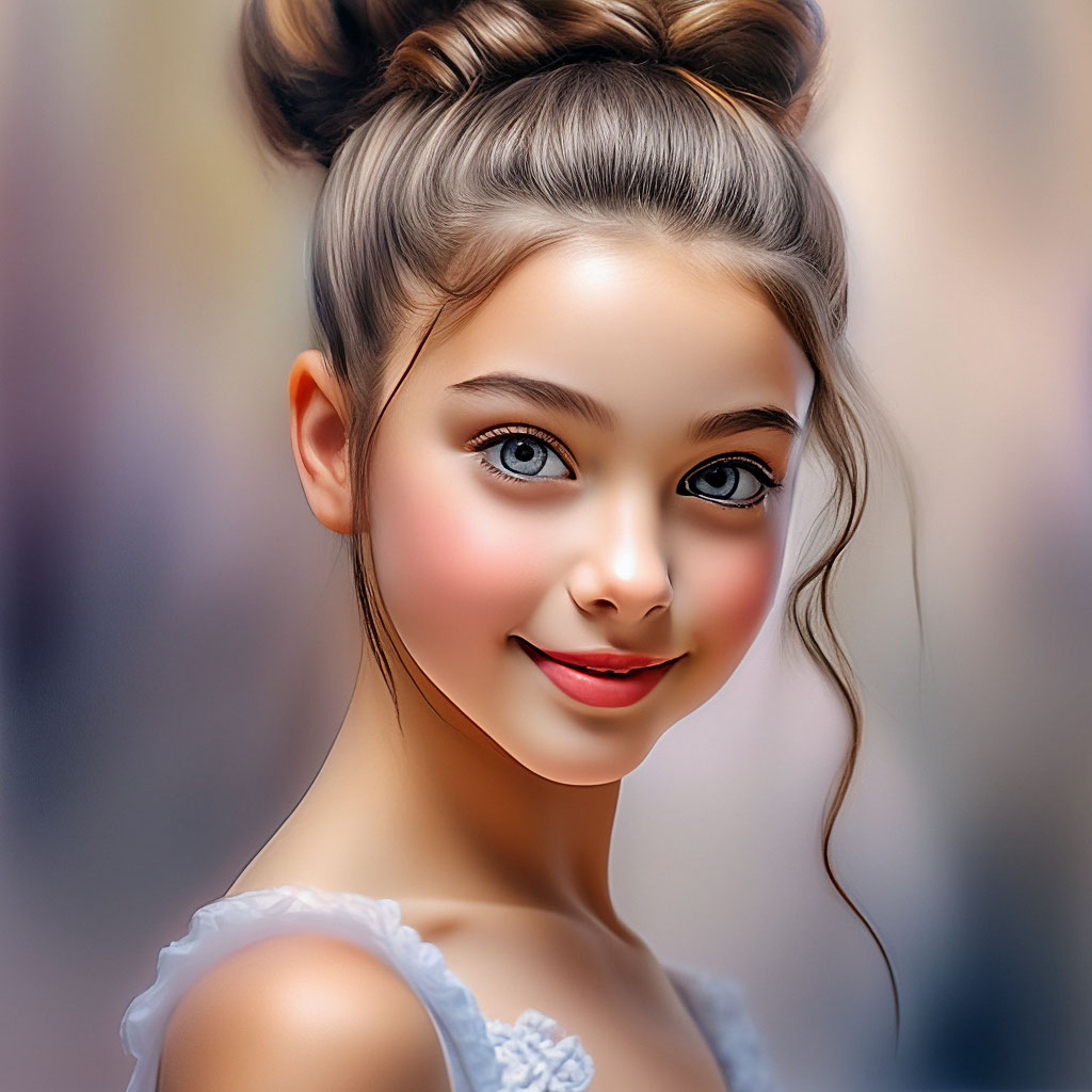 "Photo portrait, hyperrealism, very beautiful, cute ballerina girl ...