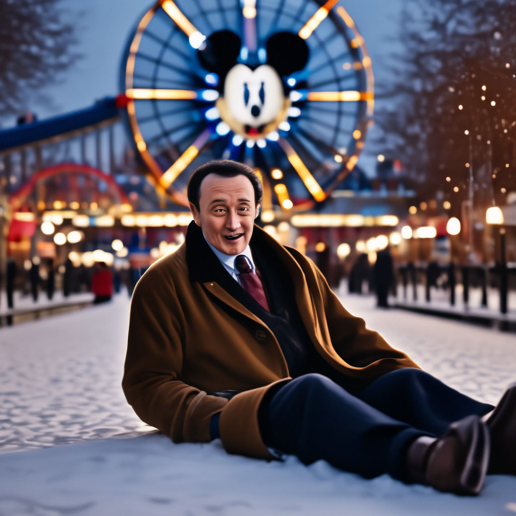 "Sad, cursing funny, with a mainland, Walt Disney in a winter night ...