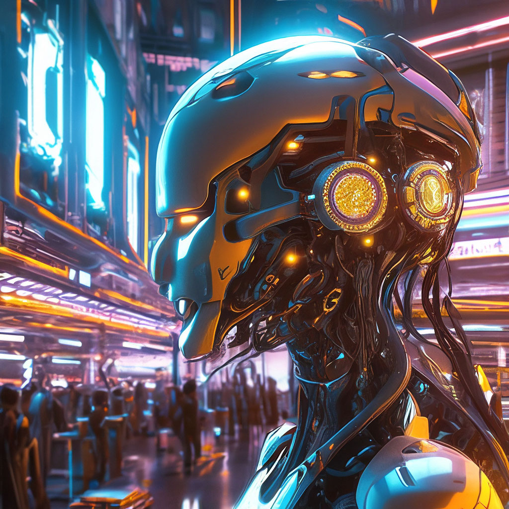 "Cybertext panorama: cybertechnical robot tanizer" — image created in ...