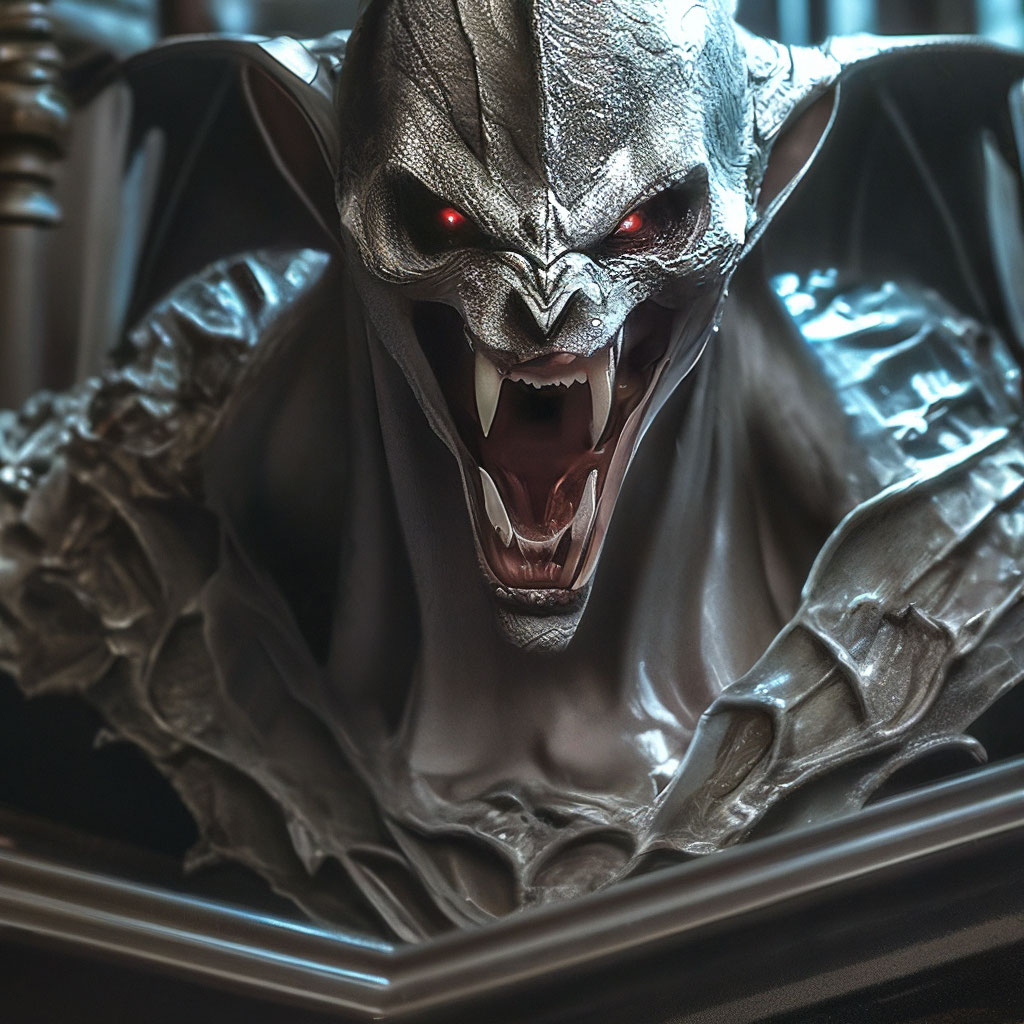 "Vampire in a coffin, detailed Vampire, vampire bats, detailed sharp ...