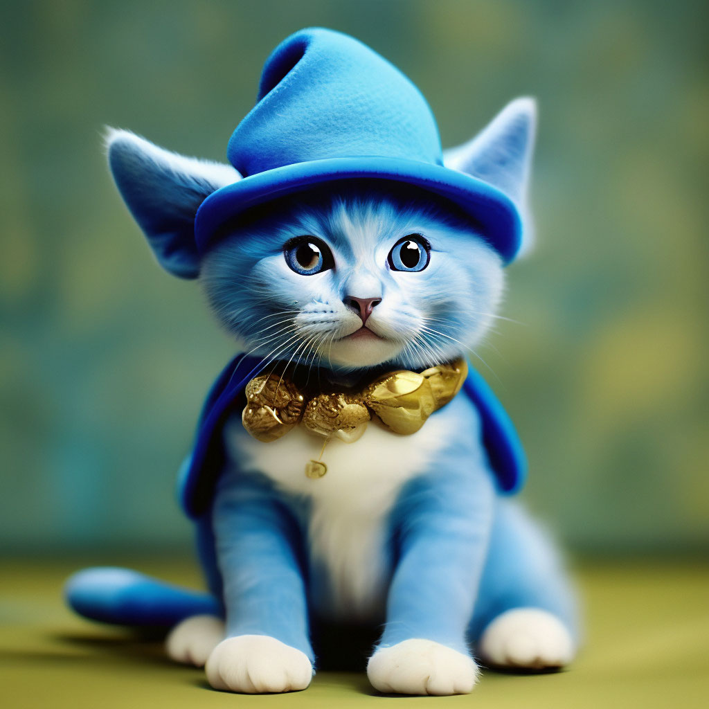 "Smurf cat" — image created in Shedevrum