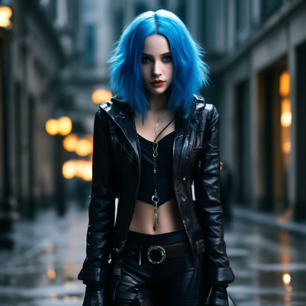 "Взрослая Мальвина, goth, full body shot, full hight, long shot, high ...