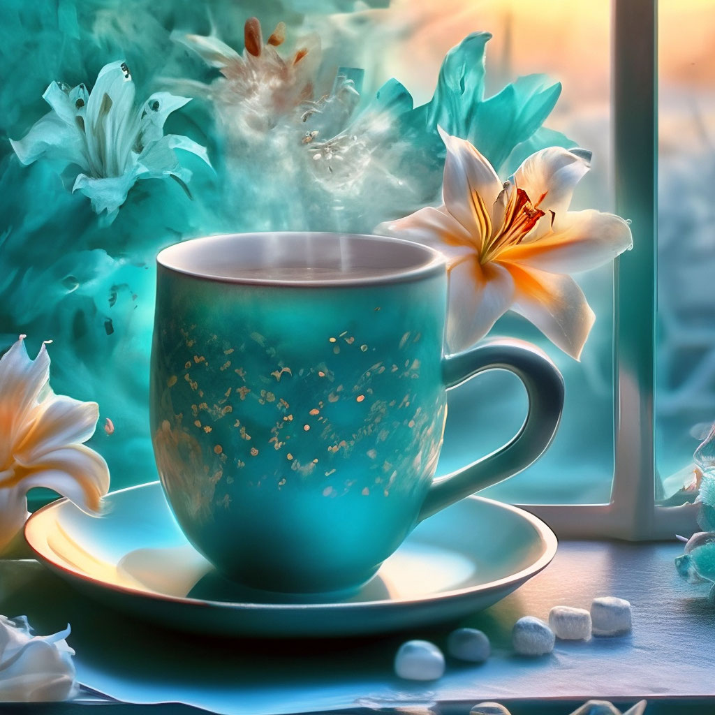 "A postcard, a stylized sketch in colored pencil, a kind frosty fractal ...