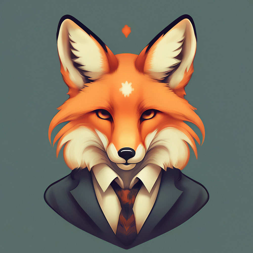 "Avatar with a fox" — image created in Shedevrum
