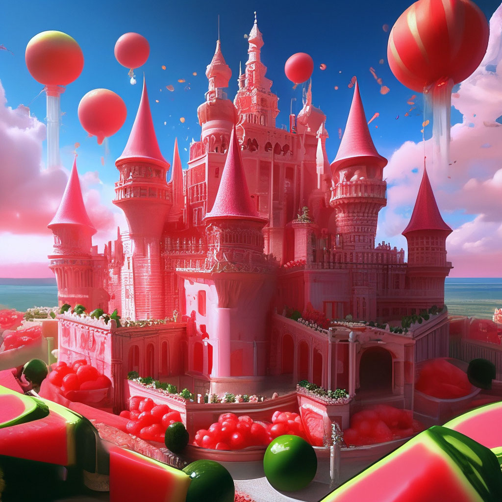 "🍈🍉Gifts of August🍉🍈 watermelon-melon castle, metamorphoses, …" — image ...