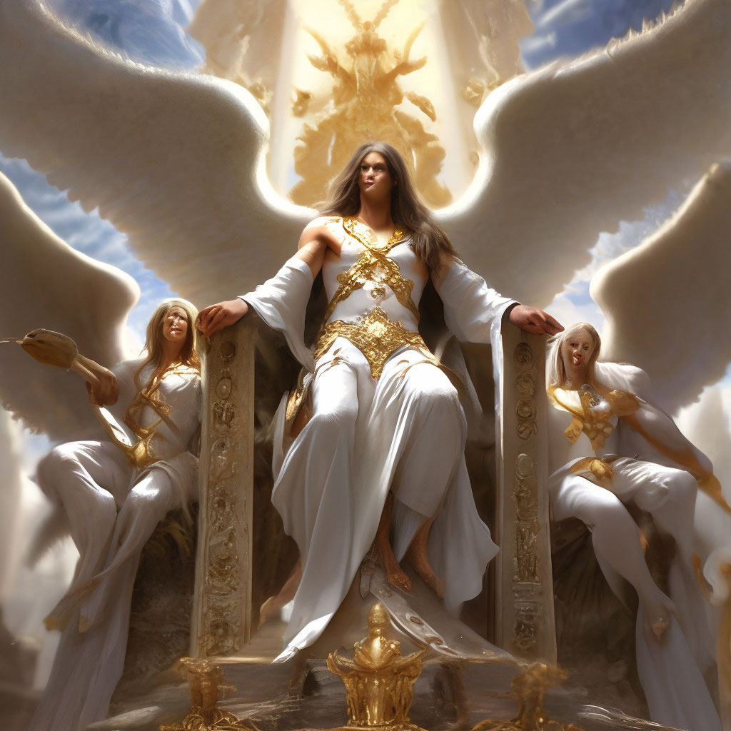 "Accurate angels, thrones, seraphim, cherubim, high quality, horror ...