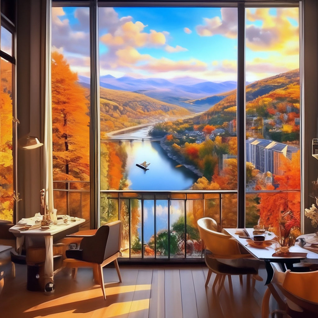 "Wonderful view from the window, from the height of the 9th floor.View ...