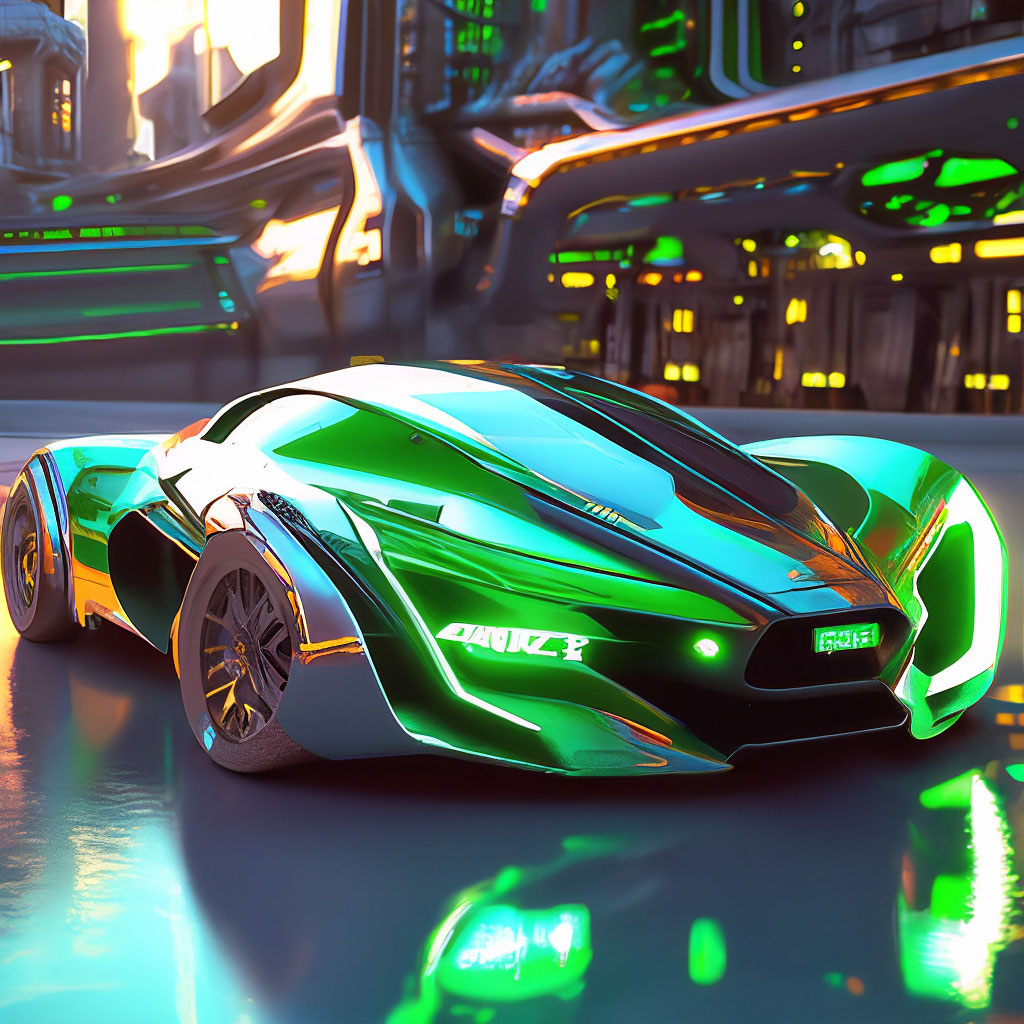 "LADA is a realistic car of the future" — image created in Shedevrum
