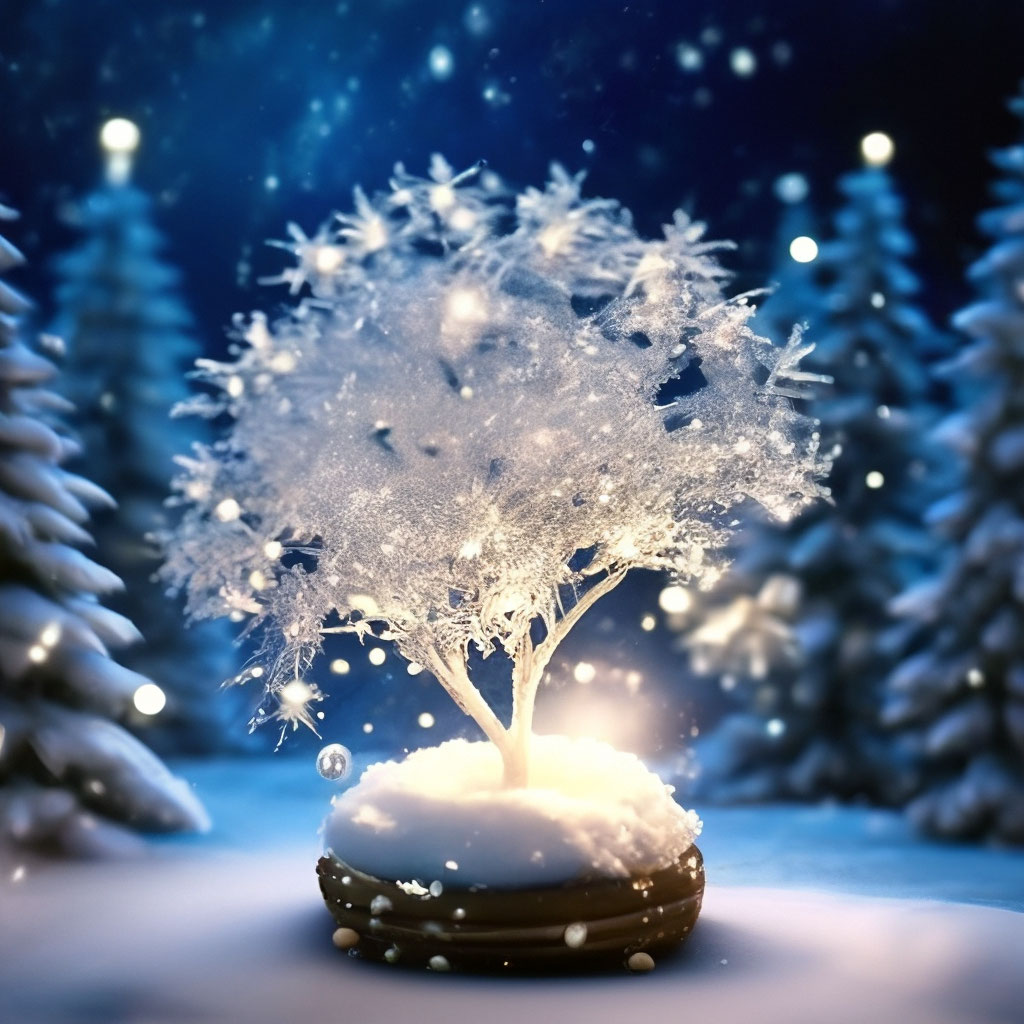 "©Helen Wolf Winter fairy tale, luminous flower, realistic, fabulous ...