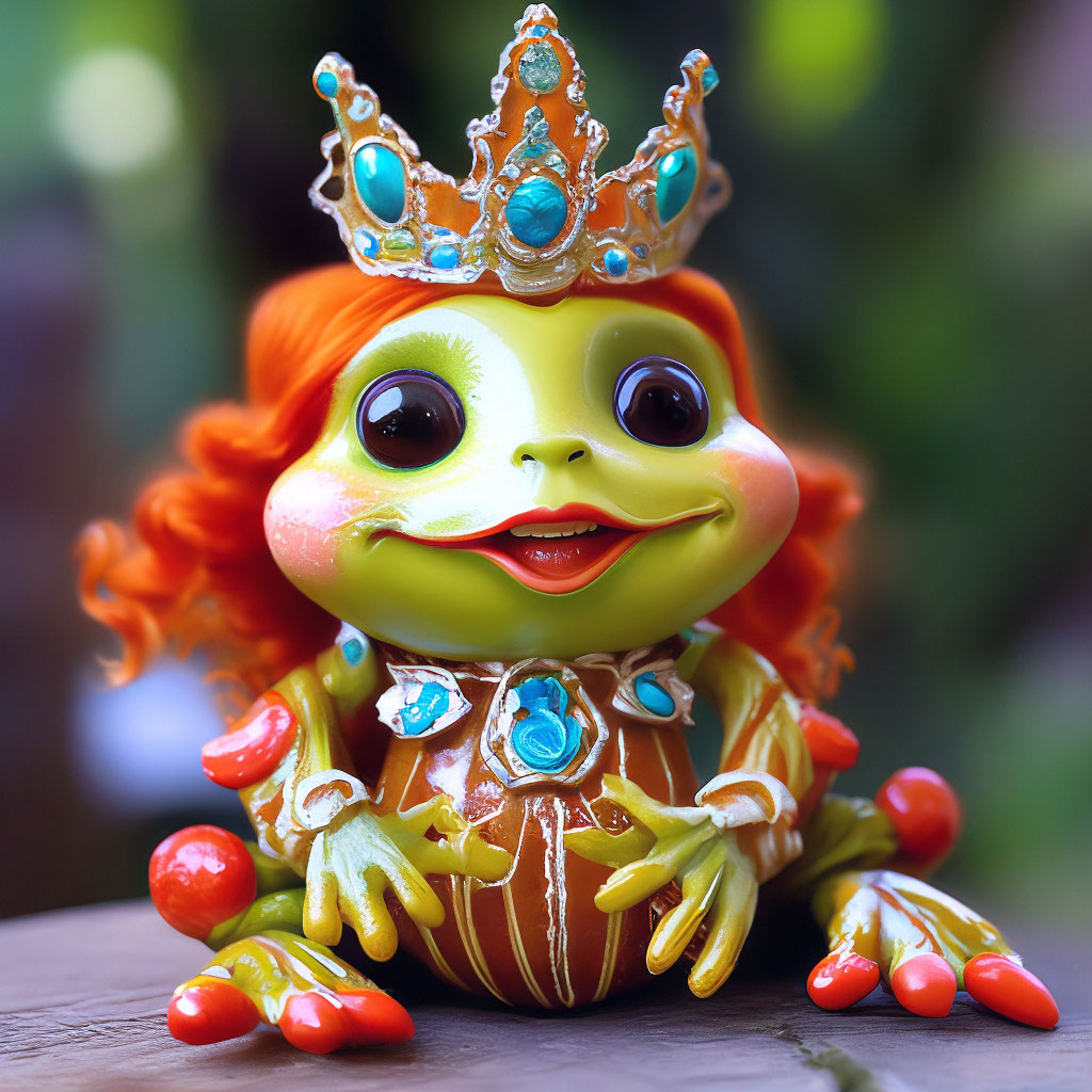 "Frog Prince doll, full-length anthropomorphic Horror, multicolored ...