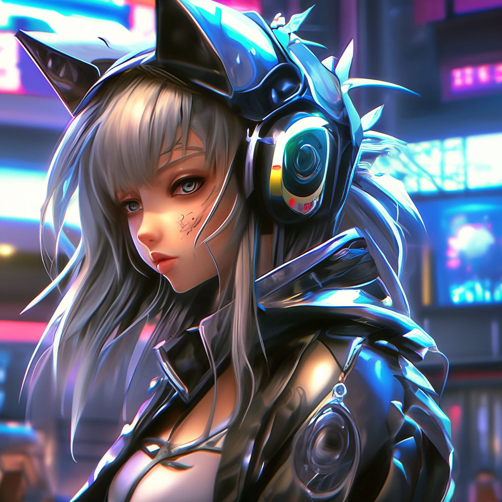 "Anime catgirl hyperrealism photorealistic high quality high detail ...