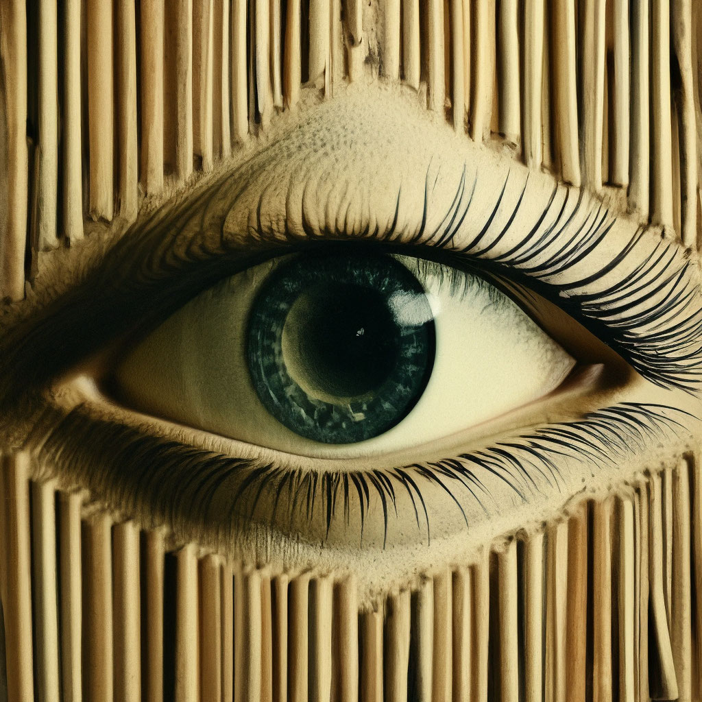 "The great observer in the form of an eye made of sticks" — image ...