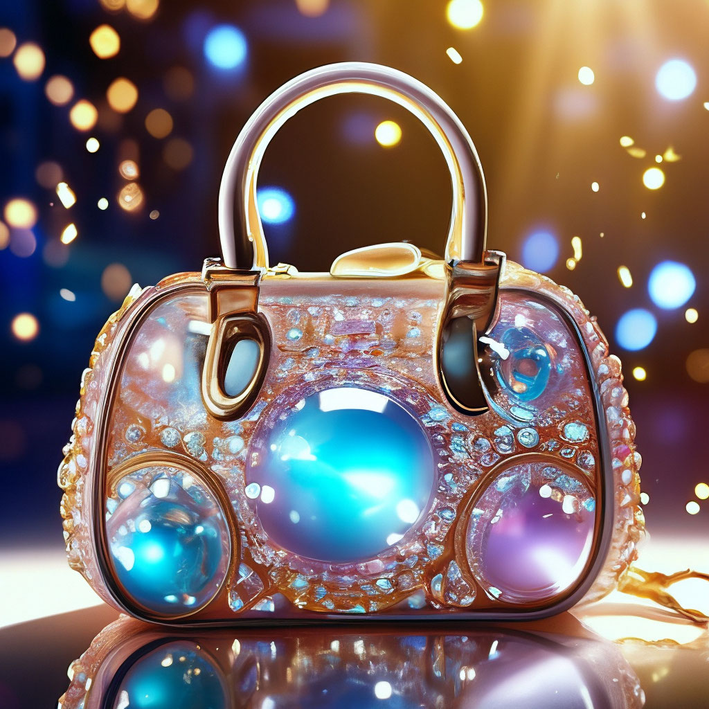 "Stylish designer handbag luviton, handbag- with light bulbs and soap ...