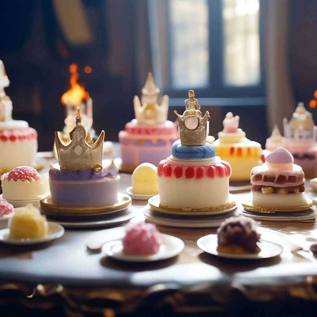 "Realistic Shot of Princess Cakes and Cakes High Quality Masterpiece ...