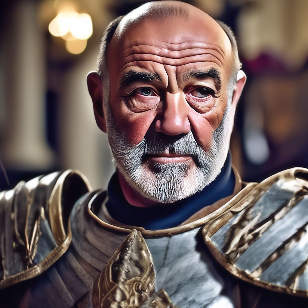 "Sean Connery, brutal, king, armor, aesthetic, beautiful, realistic ...