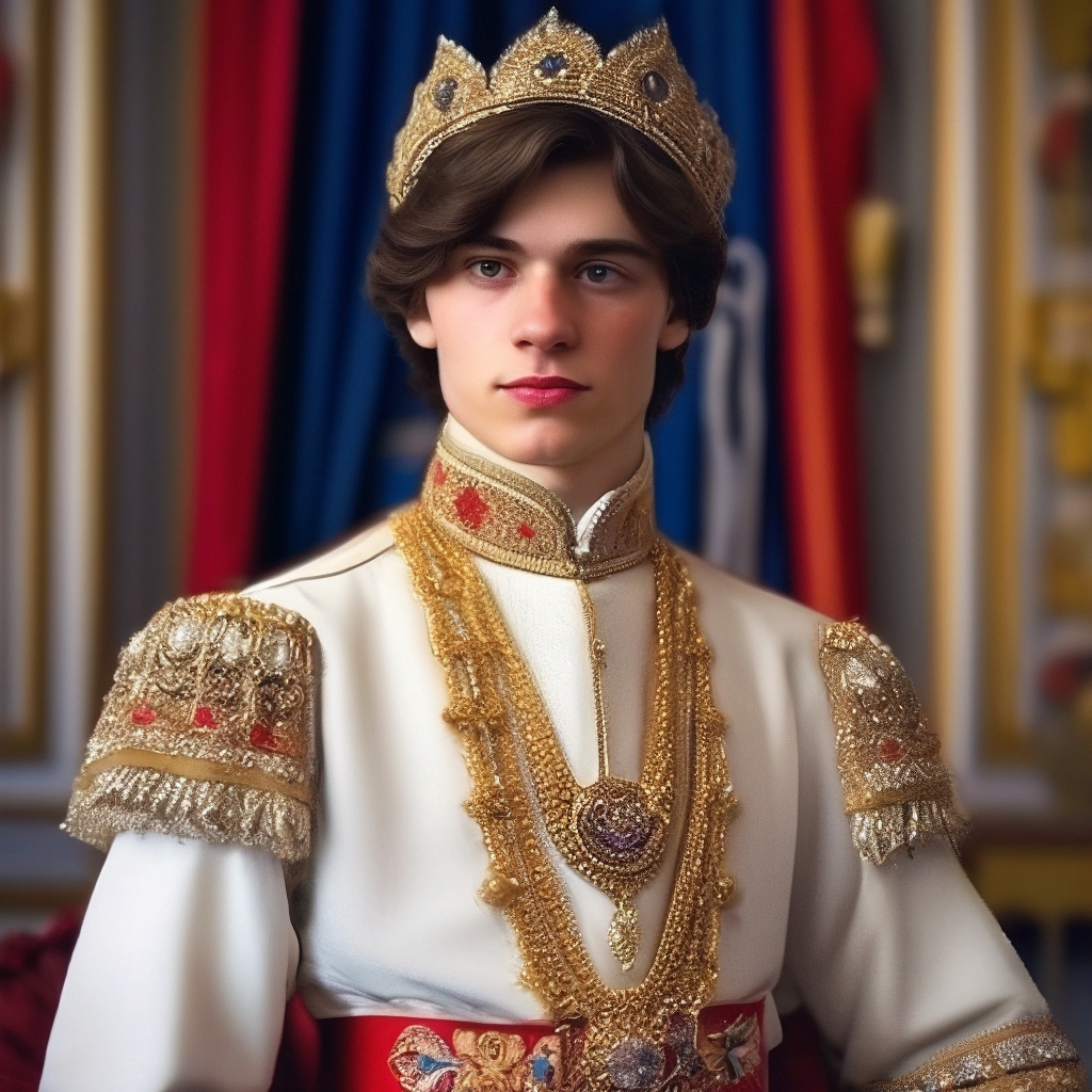 "Russian prince in clothes 9vekp" — image created in Shedevrum