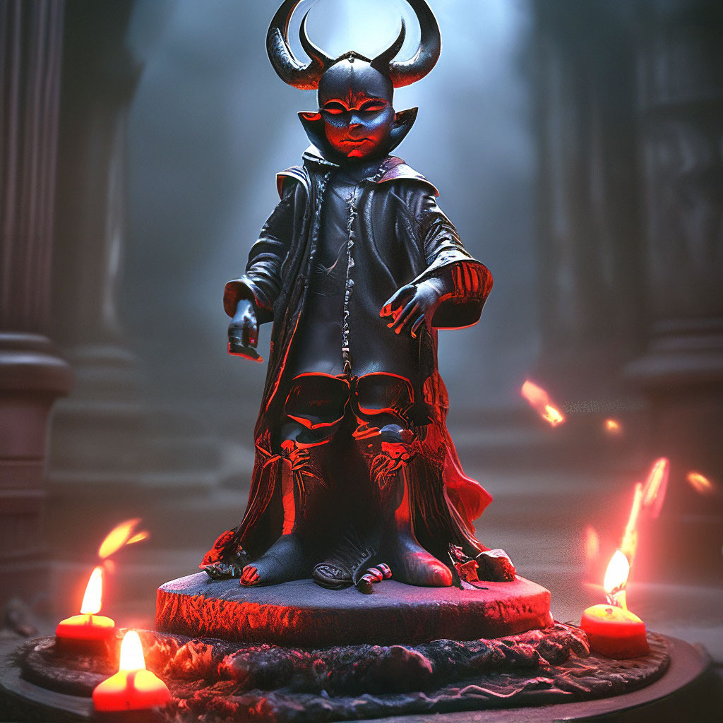 "😈 Ma1necoon - a cursed statue of a dark cult, collaboration, gloomy ...