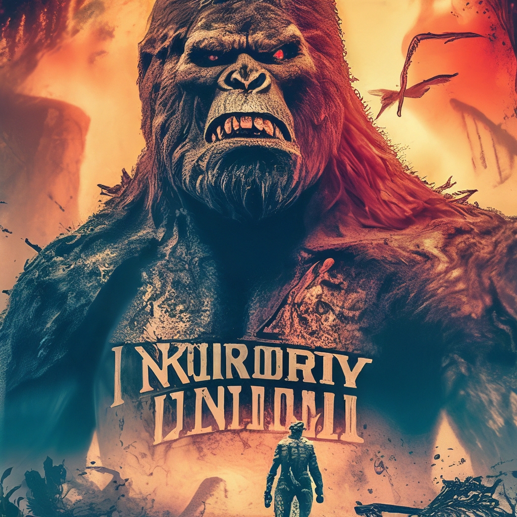 "Vintage horror movie poster 90's,"King Kong,zombie,post apocalyptic ...