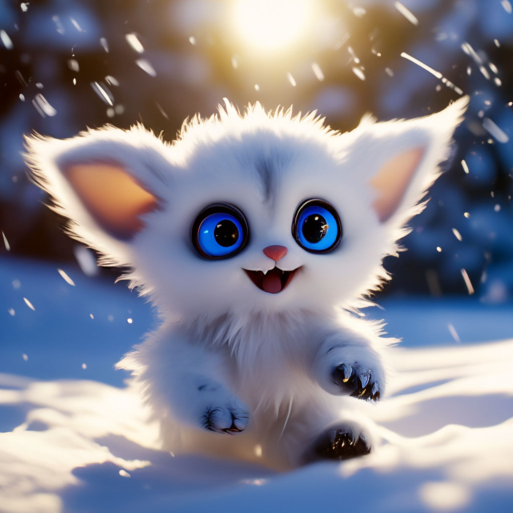 " stylized anthropomorphic mega-cute fluffy gremlin [baby with mega-big ...