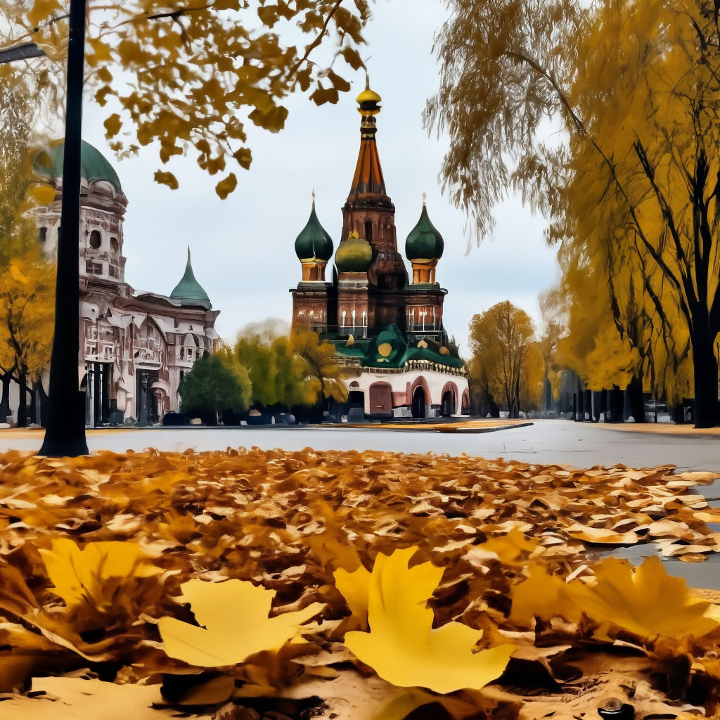 "Moscow autumn, Moscow autumn! The maple tree will reluctantly shed its ...