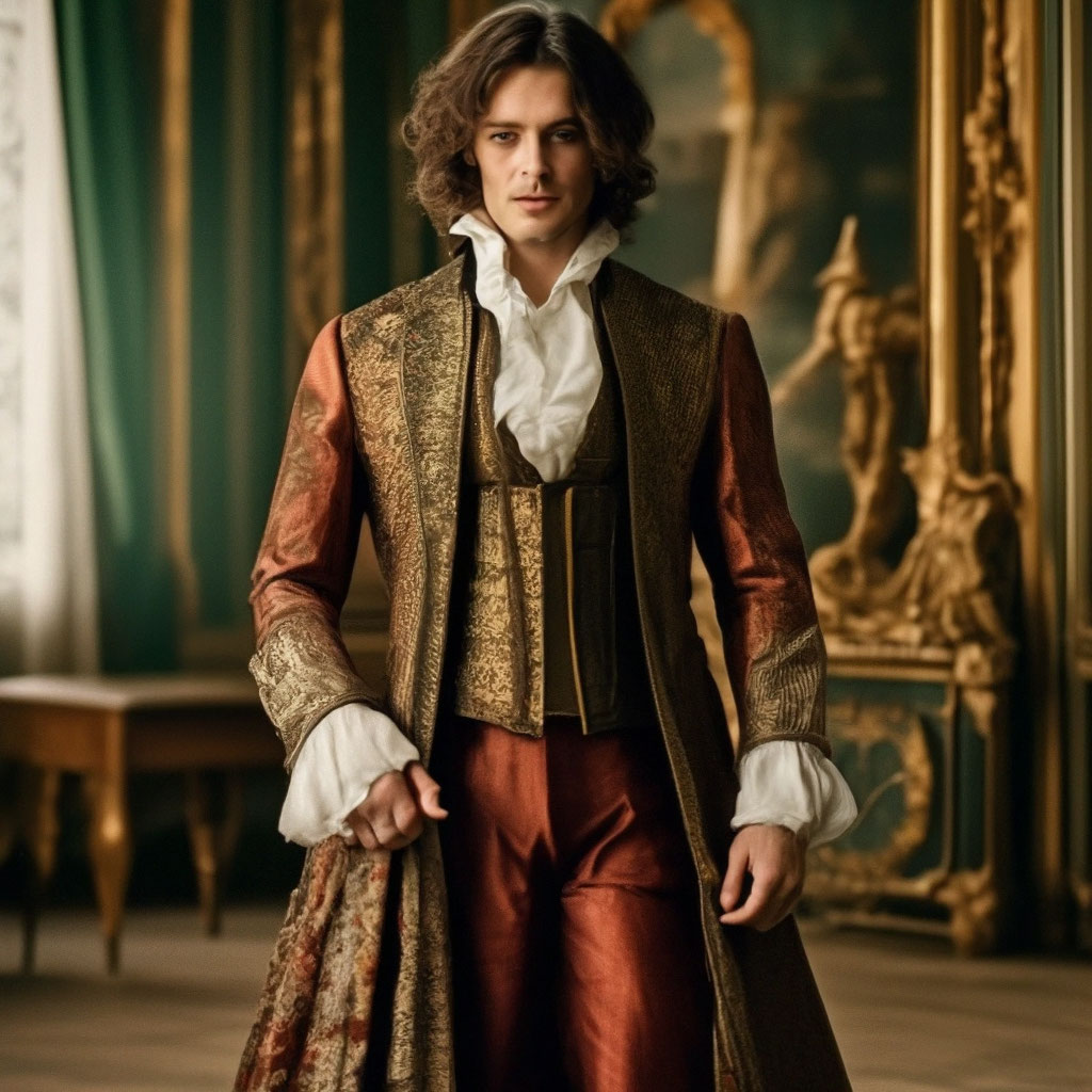 "Rococo. The Rococo men's style of clothing is long caftans, and the ...