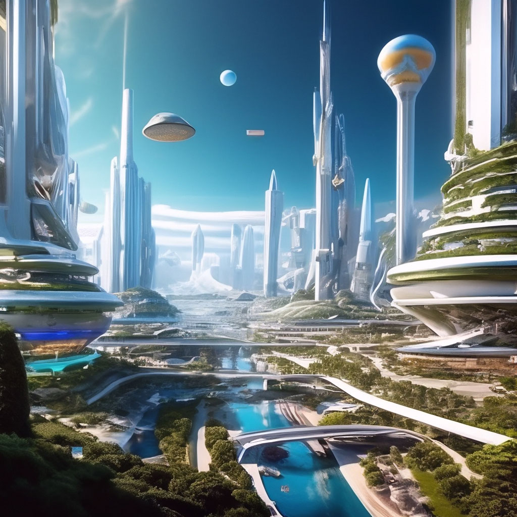 "The future in 200 years on earth" — image created in Shedevrum