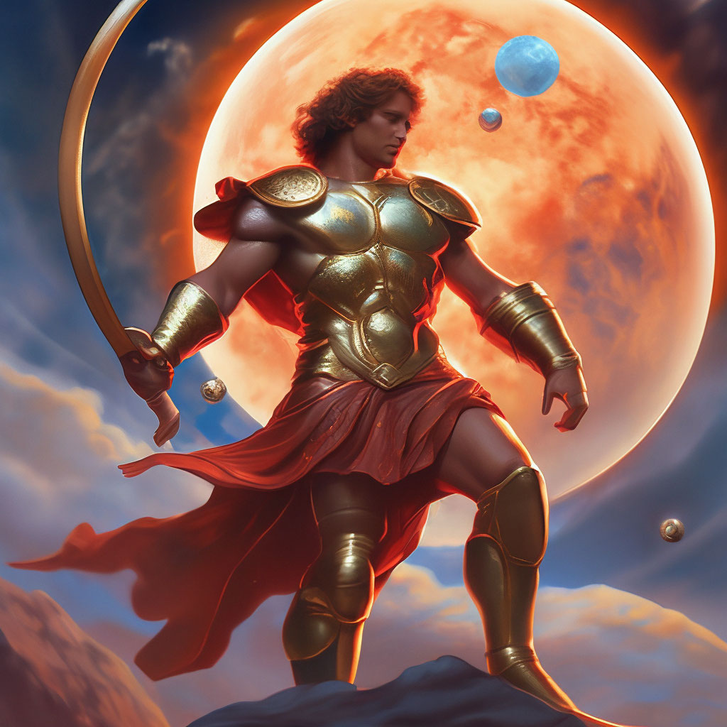 "Planets of the solar system. Mars. In the genre of mythology, in the ...