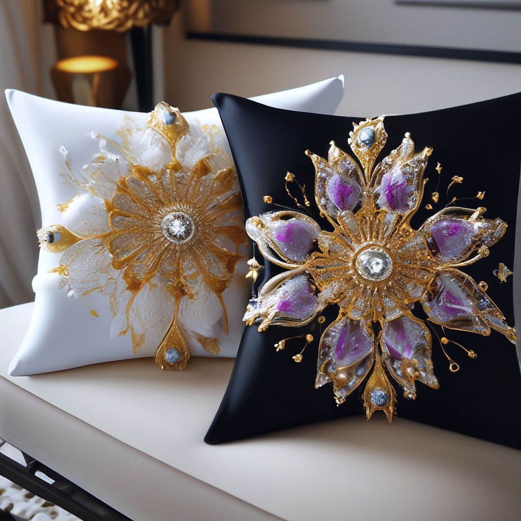 "Beautiful decorative pillowcases with a fashionable modern pattern ...