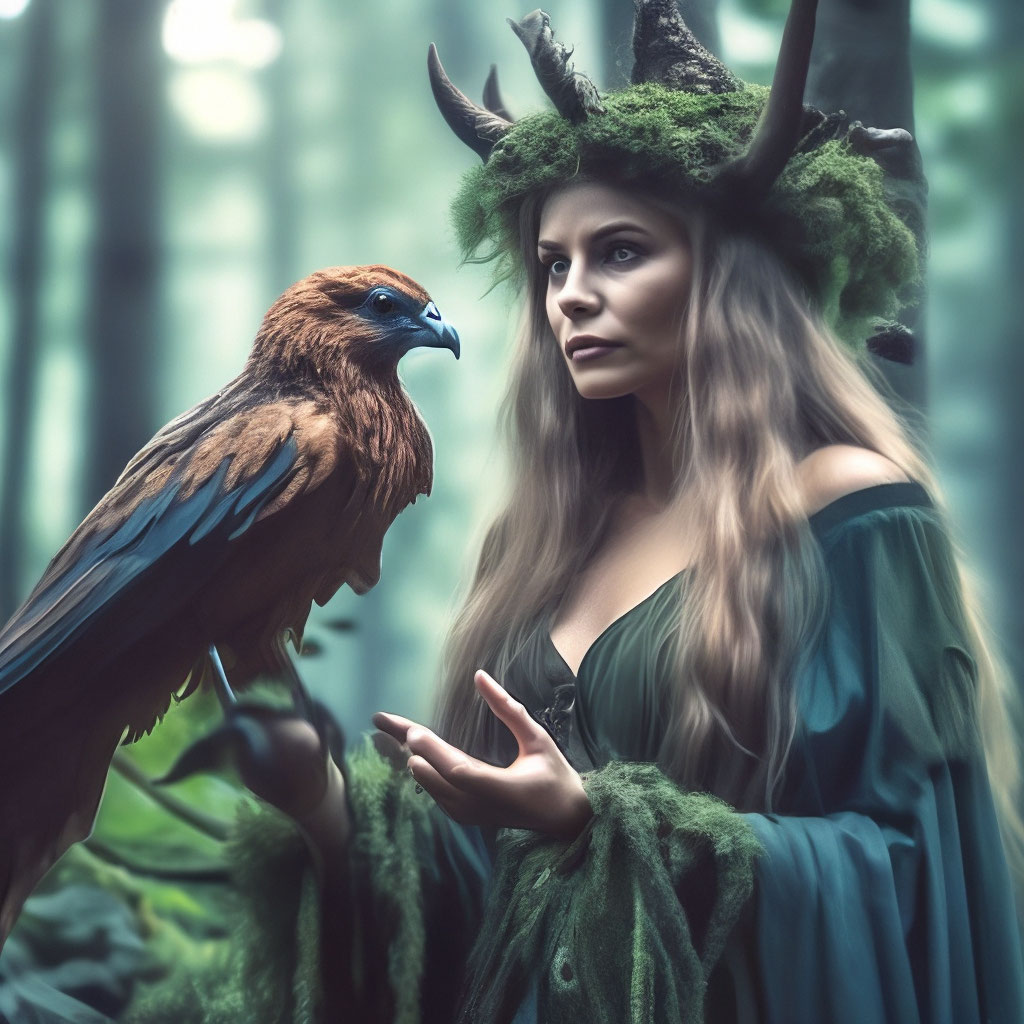 "Forest witch's familiar, professional photo, 4k, high resolution, high ...