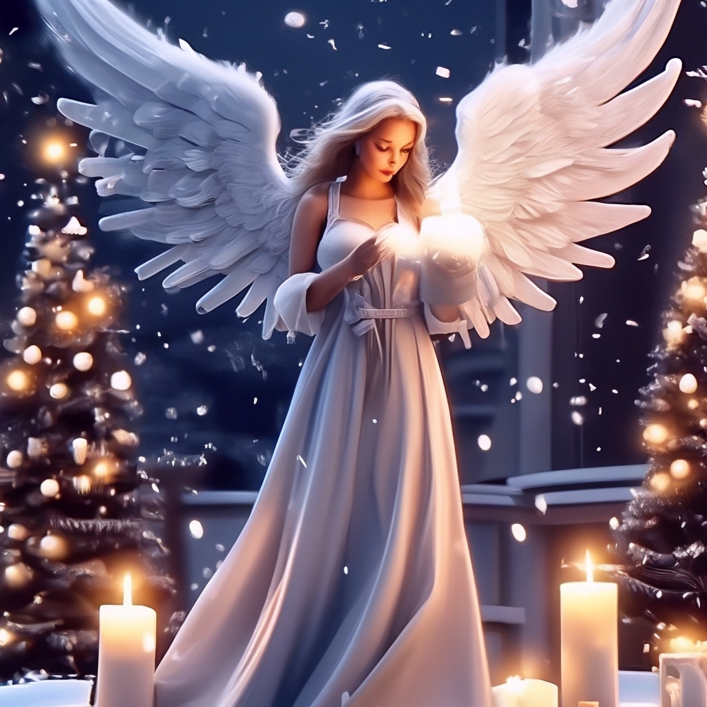Pretty Christmas Angel Backgrounds