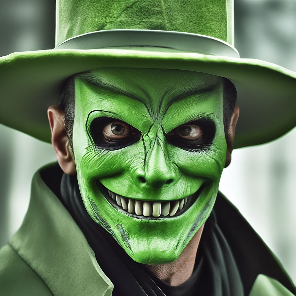 "The film "Mask", the main character, JimCarrey, a frame from the film ...