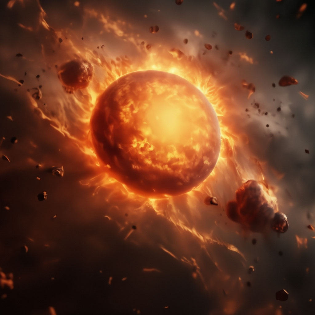 "Formation of the sun" — image created in Shedevrum
