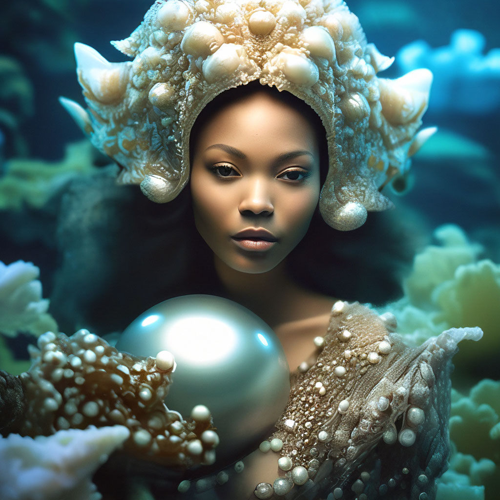 "The girl is a Moray Eel. Realistic, professional photo, coral reef ...