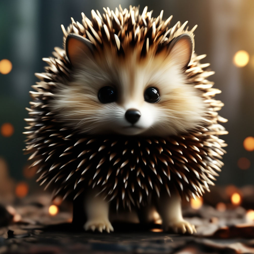 "The hedgehog cat" — image created in Shedevrum
