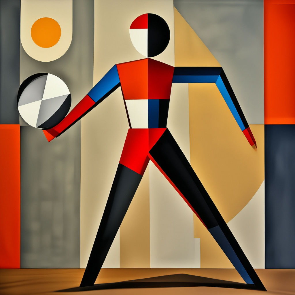 "Disco dancer, Malevich style" — image created in Shedevrum