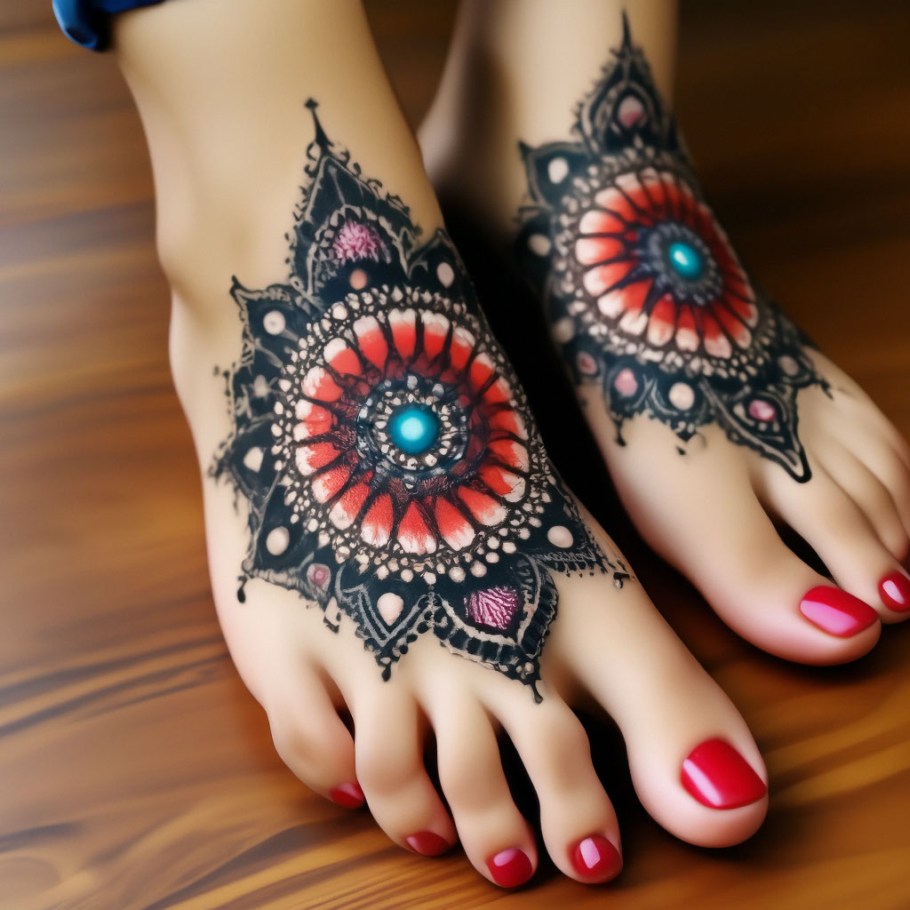 "Mandala foot" — image created in Shedevrum