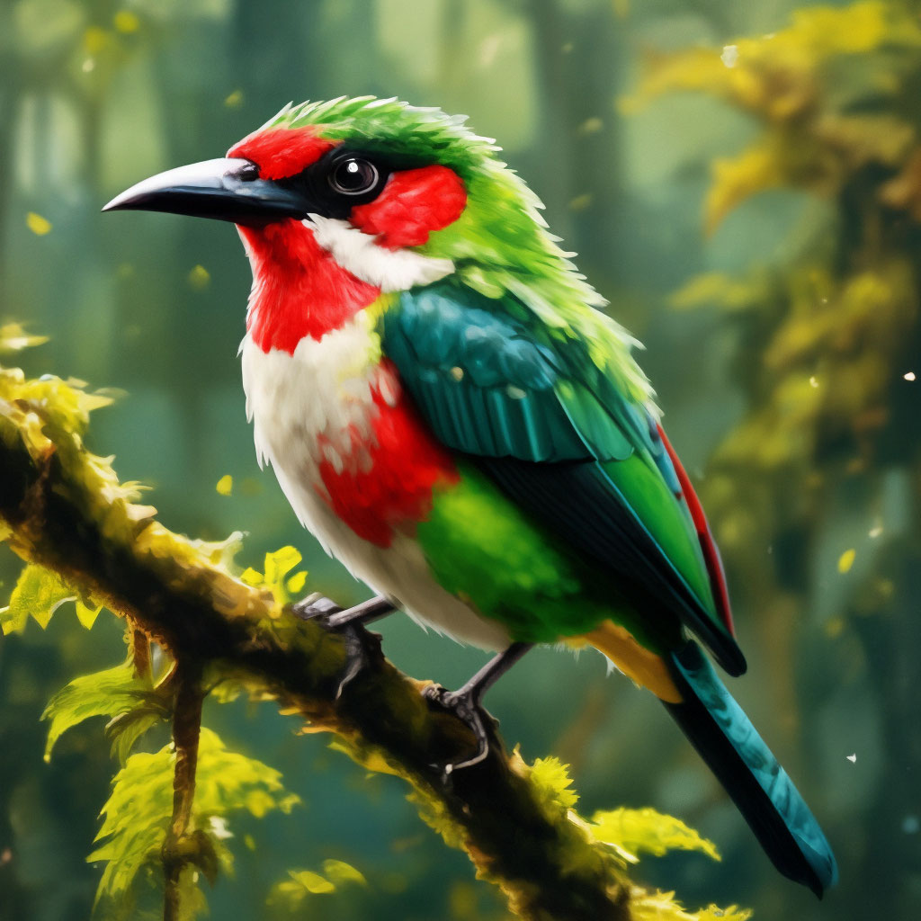 "Bird Todi Momot" — image created in Shedevrum