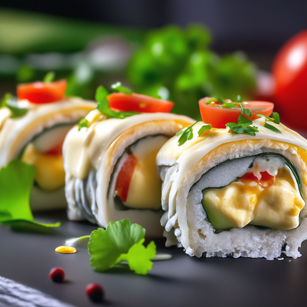 "Lavash roll with sprats and cheese, lavash roll with mayonnaise ...