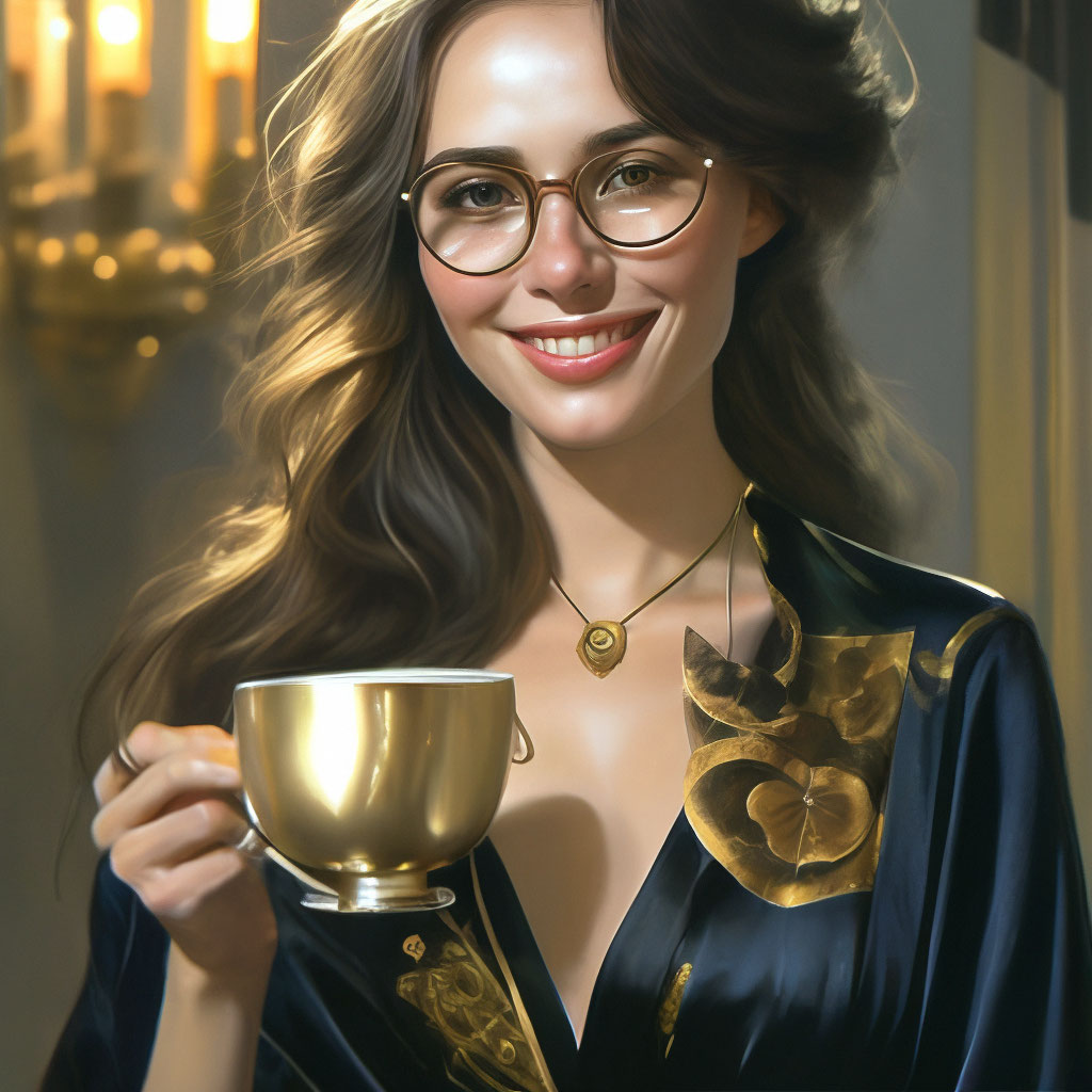 "Resolute Polina sharp chin, 30 years old in a dressing gown black ...