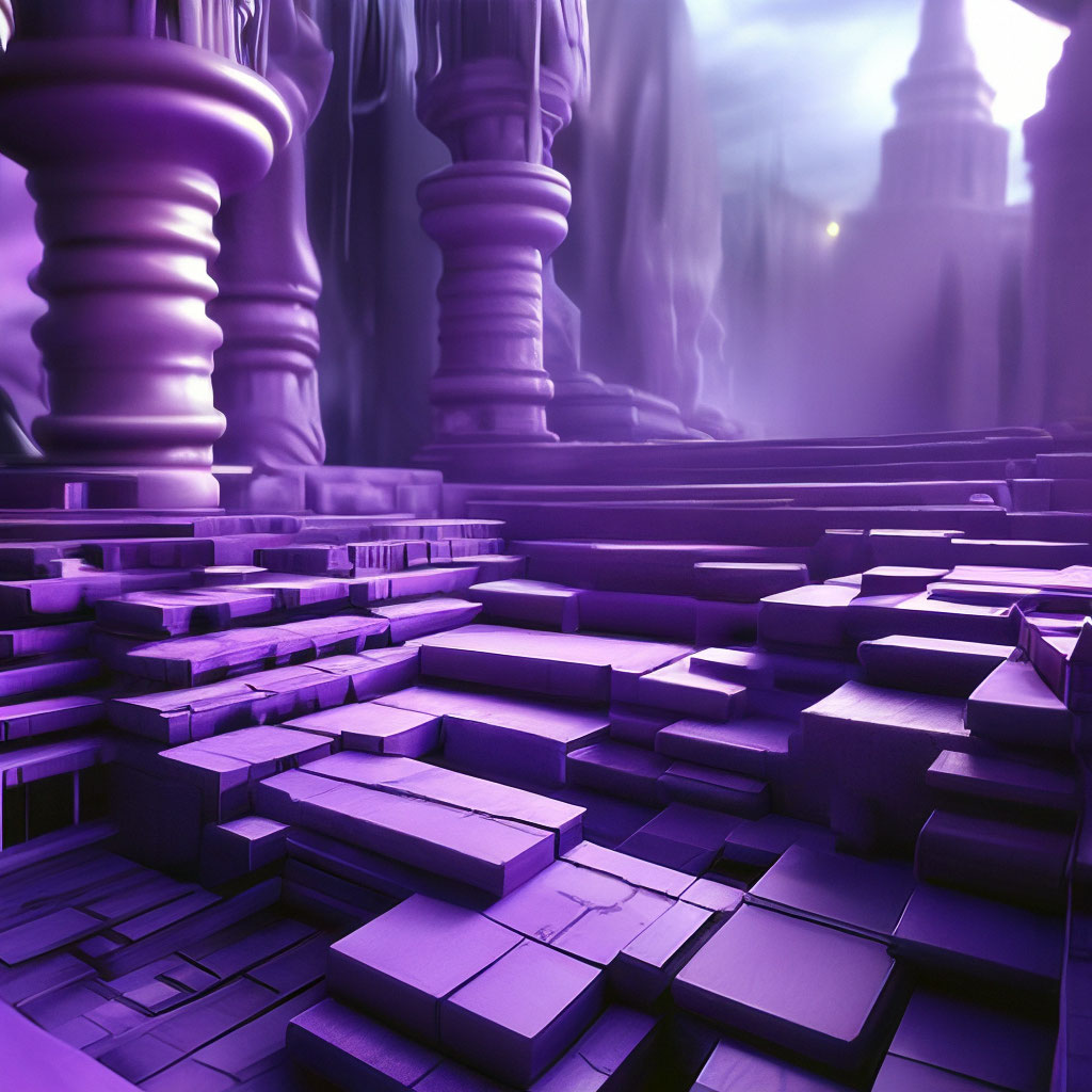 "Mystery, fantasy, violet, layering, 3 d rendering, high quality, hdr+ ...