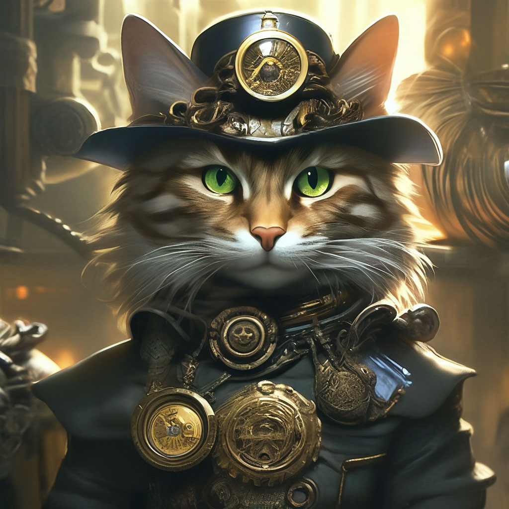 "Bayun the cat" — image created in Shedevrum