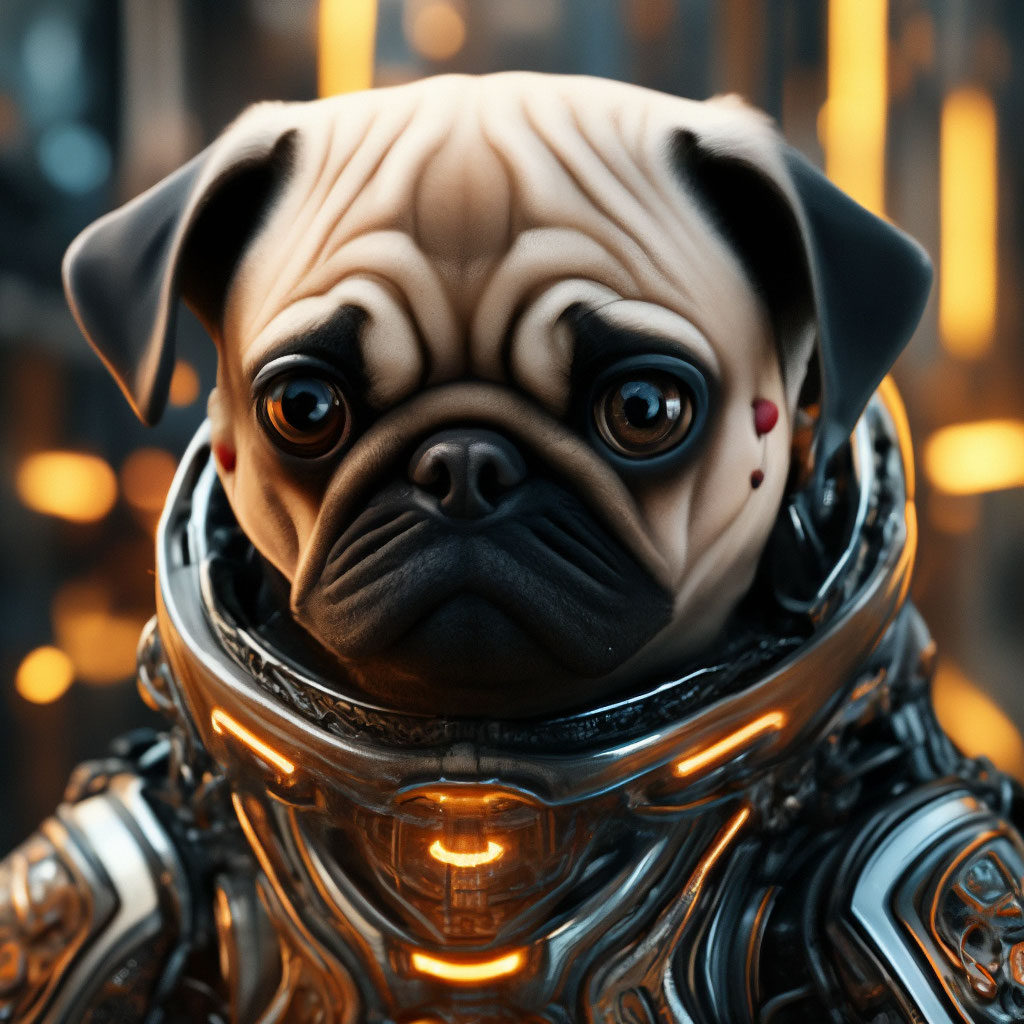 "Pug" — image created in Shedevrum