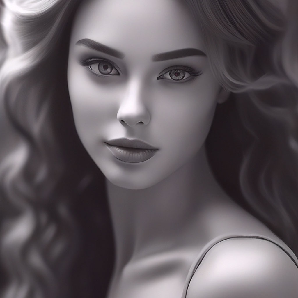 "Indescribable beauty girl, attractive, facial features, big eyes, half ...