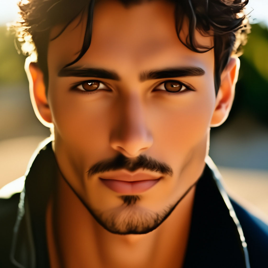 "A handsome young Spaniard. the sun is overhead.emphasis on black deep ...