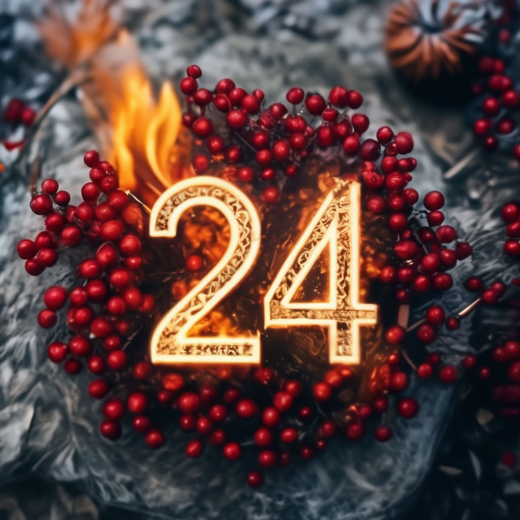"November 24th Visualization of a detachable calendar with the number ...